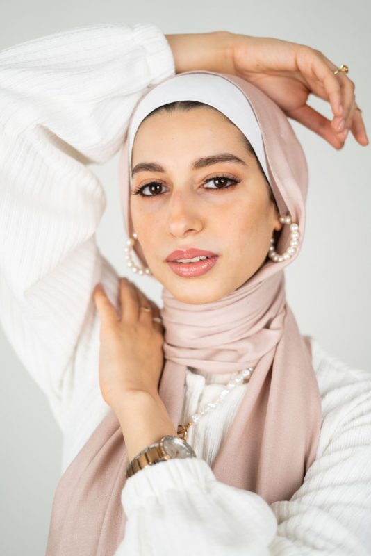 Mink Elegance: Comfy Plain Mink Hijab - EMMA