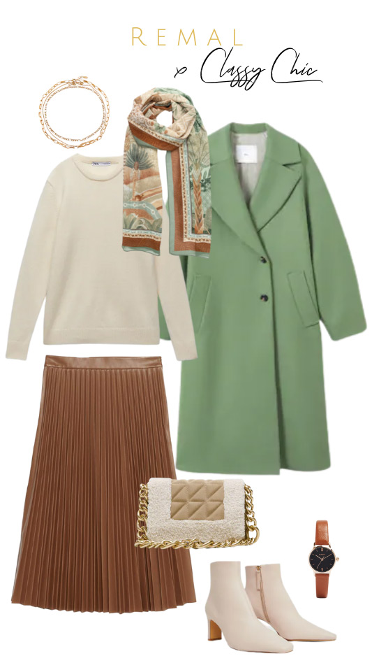 Remal: Premium Brown And Olive Hijab - EMMA